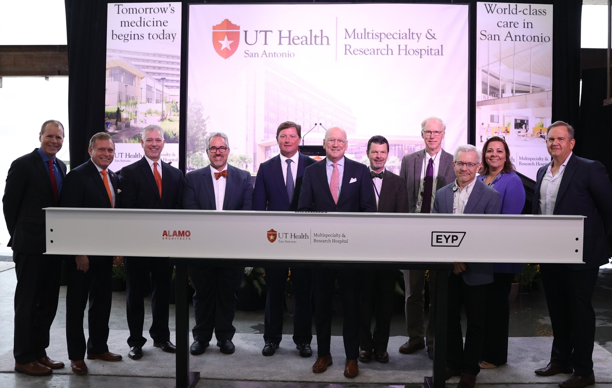 Topping out ceremony signals milestone of new hospital - UT Health San ...