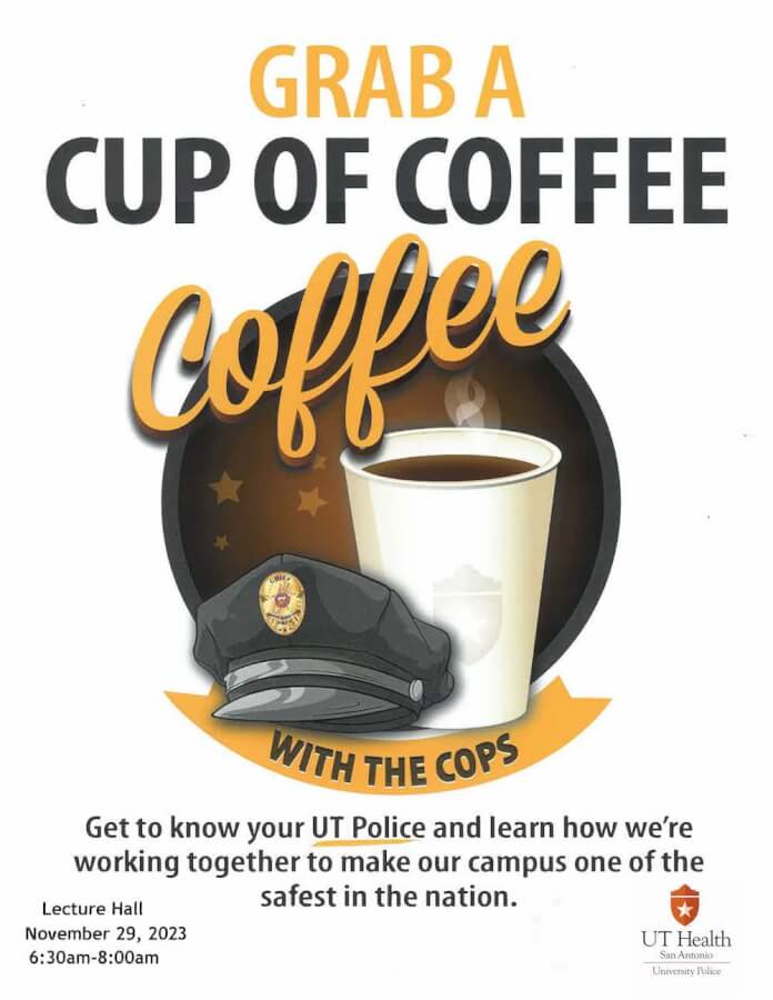 Join the UTPD “Coffee with a Cop” event Nov. 29; Get to know UT Police ...